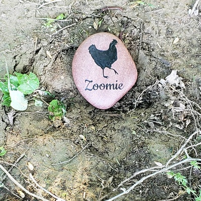 Chicken Pet Memorial Stone, 5/6 Only, Hen, Rooster, Silkie, Outdoor ...