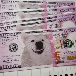 Printable Custom 1000 Dollar Bill Placeholder 1000 Customized Play ...