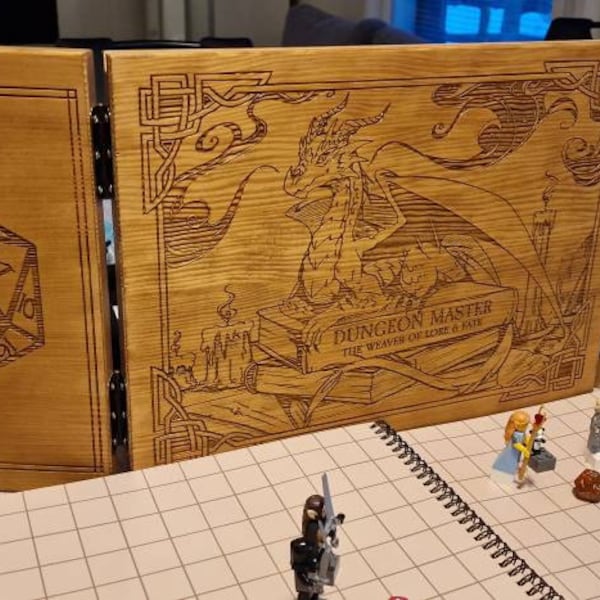 Dungeon Master Screen | Wooden RPG Screen Gift | Dungeon Master Gift ...