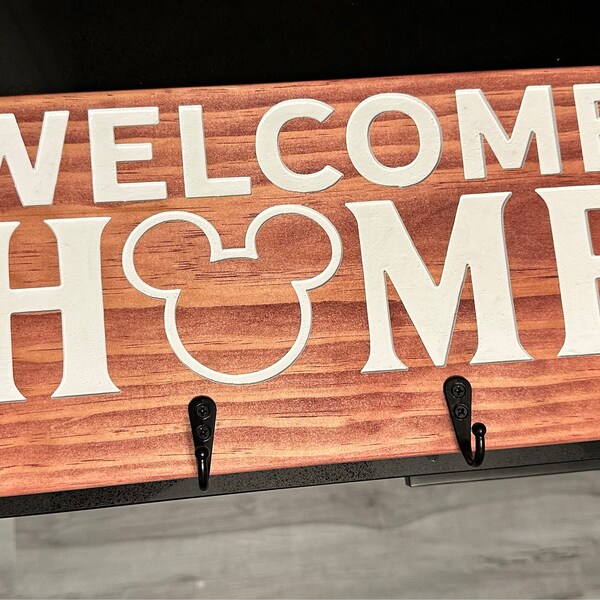 Personalized Disney Home Key Holder. Disney Sign. Mickey Mouse Home ...