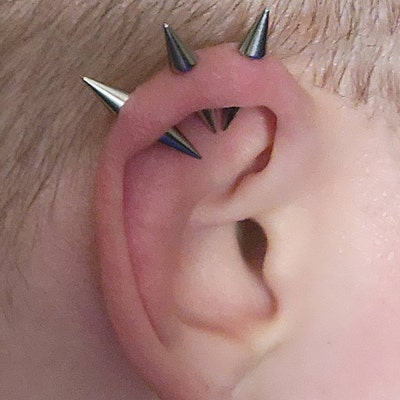 SINGLE Spike Cartilage Earring, Helix Stud, Cartilage Stud, Back Screw ...