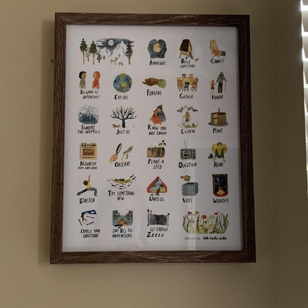 Abcs of Life Print, ABC Art Poster, Alphabet Print, Wall Art, Baby ...