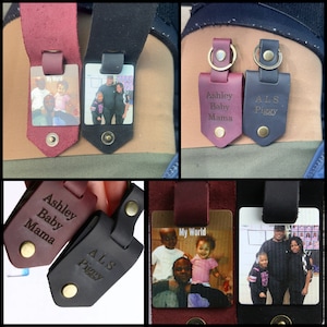 Man Accessory Leather Keychain With Photo, Personalized Gifts for Him ...