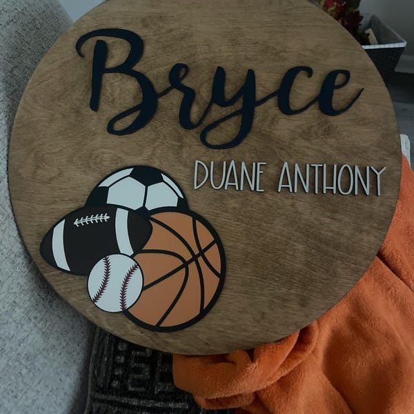 Framed Custom Baby Name Sign, Wall Hanging, Personalized Baby Boy Gift ...