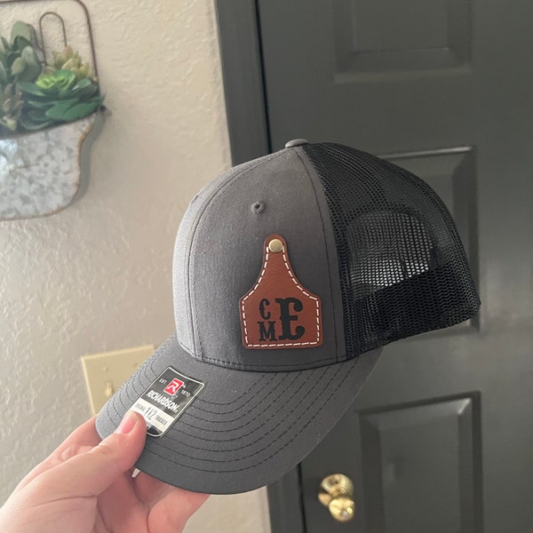 Customizable Cow Tag Hat Adult Cattle Tag Cap Richardson 112 or Flat ...