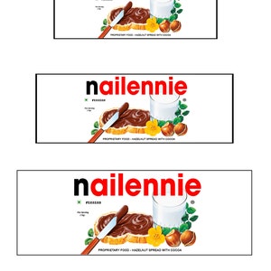 Personalised Mini Nutella Jar Label Digital File - Etsy