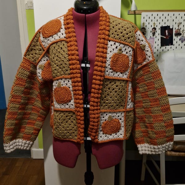 Christmas Crochet Cardigan Pattern: PDF Crochet Cardigan Pattern, Holiday Sweater, Size ...