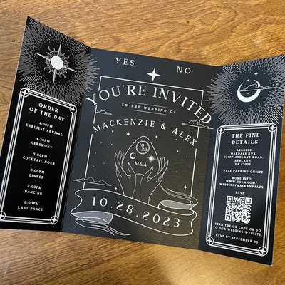 Unique Tarot Card Invitation Personalised Invitation RSVP - Etsy UK