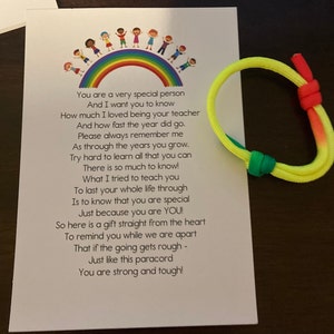 Gifts for Students - Last Day of School Bracelet and Card Sets - End of ...