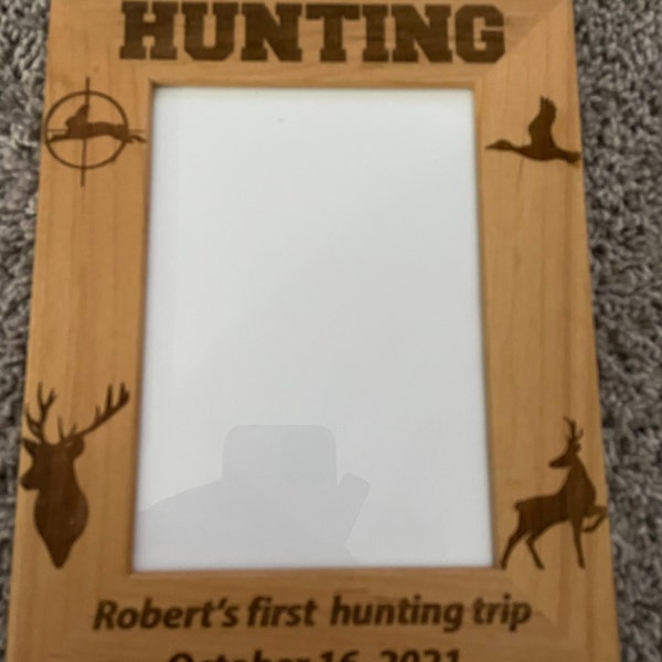 First Hunting Picture Frame, Personalized Picture Frames, Wooden ...