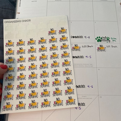 No School Planner Stickers, Functional Planner Stickers, Icon Planner ...