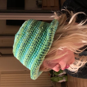 Crochet Pattern / Easy Adult Beanie Made From Rectangle / - Etsy