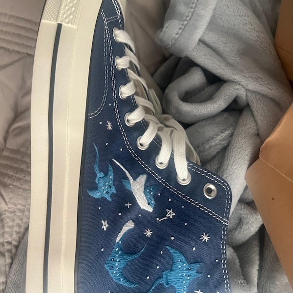 Custom Embroidered Converse High Tops, Custom Converse Chuck Taylor ...