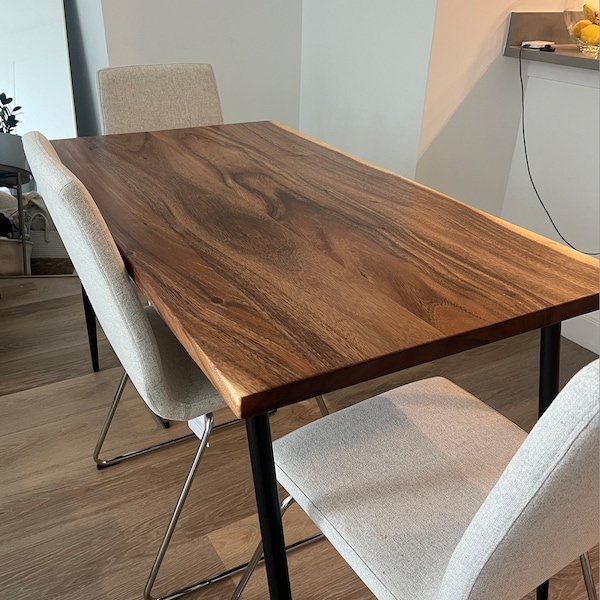 Walnut Table Top | Wood Desk Top | Standing Desk Top | Live Edge Table ...