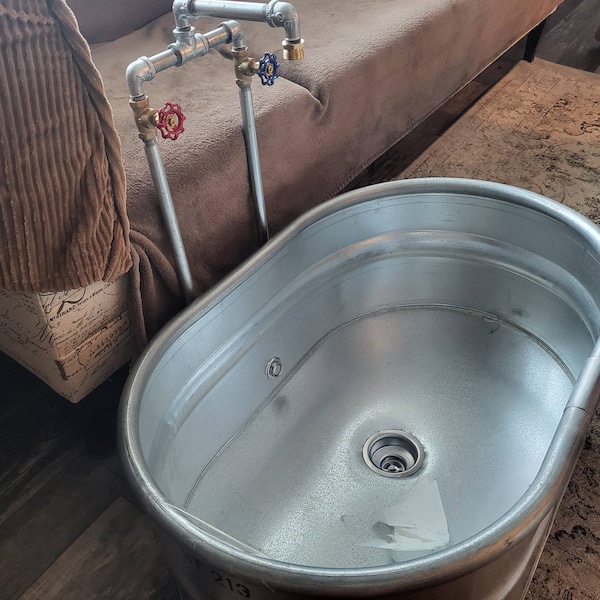 Rectangle Galvanized Tub - Etsy