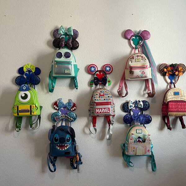 Loungefly and Mouse Ears Combo Hanger, Magical Mouse Loungefly Display ...