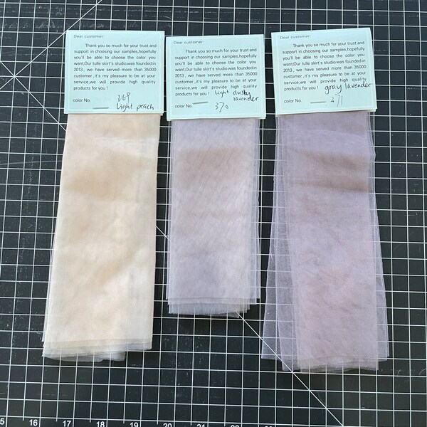 Sample of the Softest Tulle, Color Swatch of Softest Tulle,color Card ...