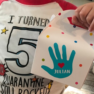 High Five Personalised Childrens Party Box Gift Bag Favour - Etsy