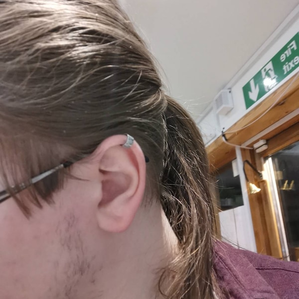 2 Upper Helix Ear Cuffs, One Short, One Tall, Both in a Birch Bark ...