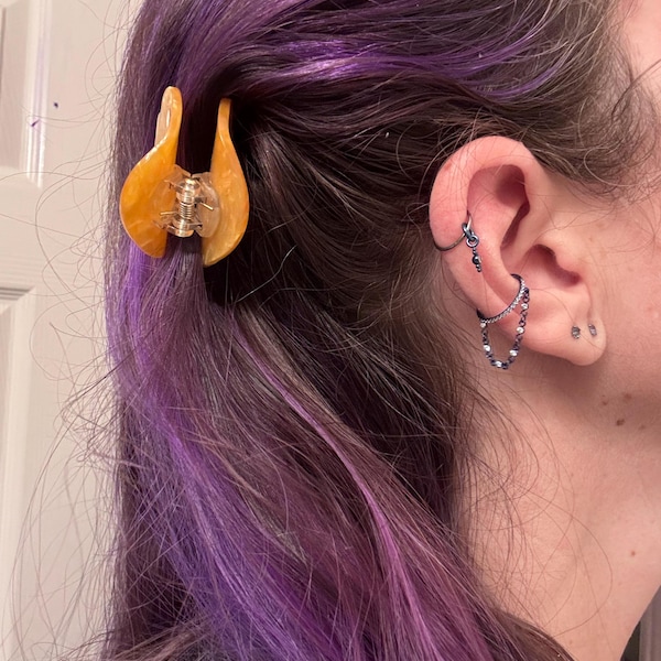 Implant Titanium Push in Threadless Nose Set ,L Bend Nose Stud ...