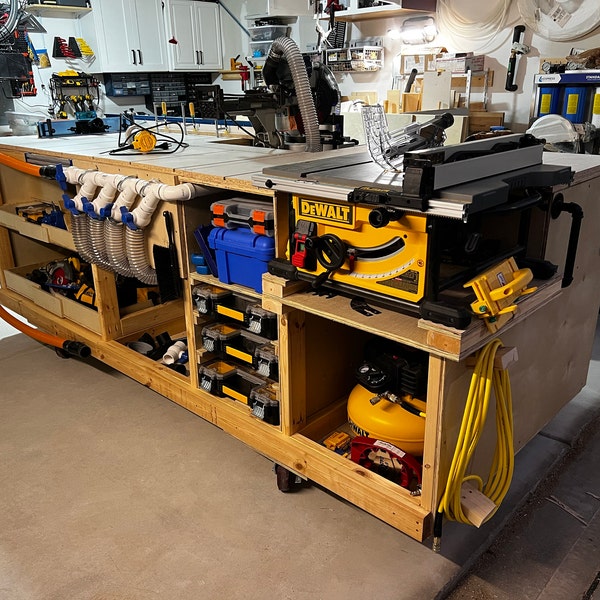 PDF Mobile Project Center Workbench Plans | Dewalt | Kreg | Miter Saw ...