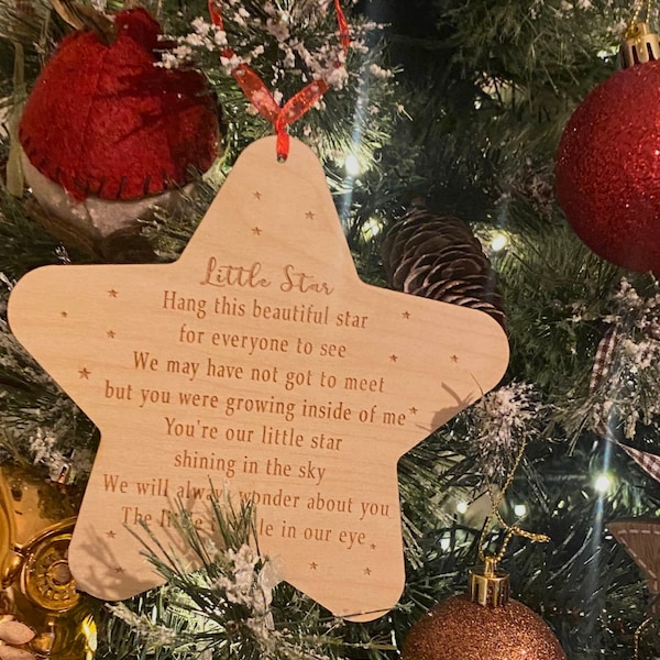 Baby Loss & Remembrance Star Miscarriage Keepsake Gift - Angel Baby ...