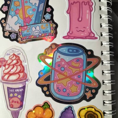 MEOWTER SPACE STICKERS Matte Vinyl Sticker Sheet 19 Cute Aesthetic ...