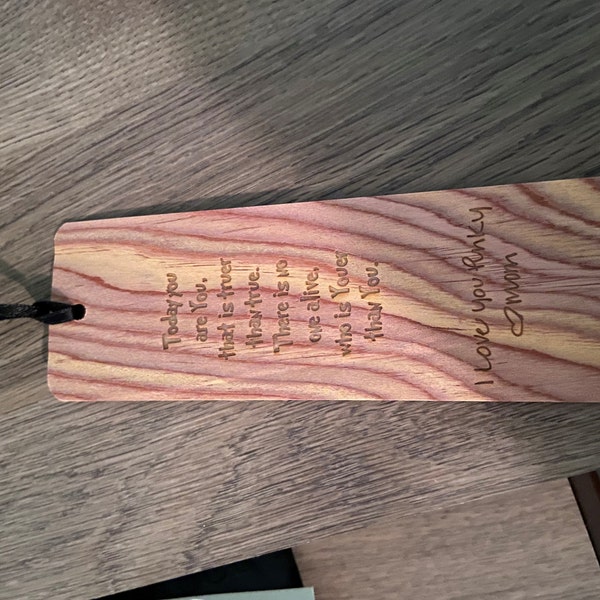 Personalized Bookmarks, Custom Engraved Wooden Bookmarks, Wood Bookmark ...