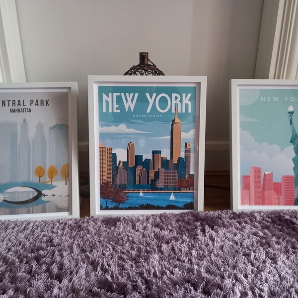 New York Poster, Central Park Poster, Manhattan Poster, New York Gift ...