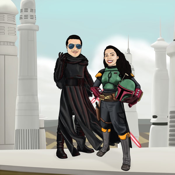 Great Opportunity Turn Me Into Jedi, Portrait From Photo, Ahsoka, Family Portrait, Best Gift ...