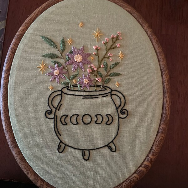 Lavender Fields Embroidery, Hand Embroidered Wall Art, Hand Embroidered ...