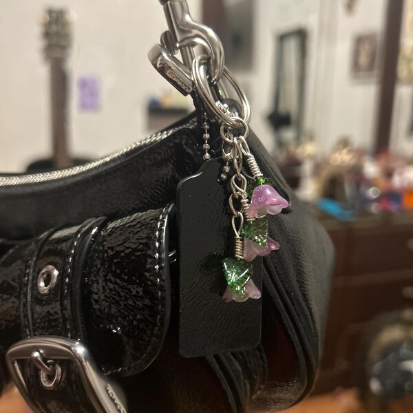 Flower Clip-on Keychain (GOLD NOW AVAILABLE!) Handmade, Bag Charm ...