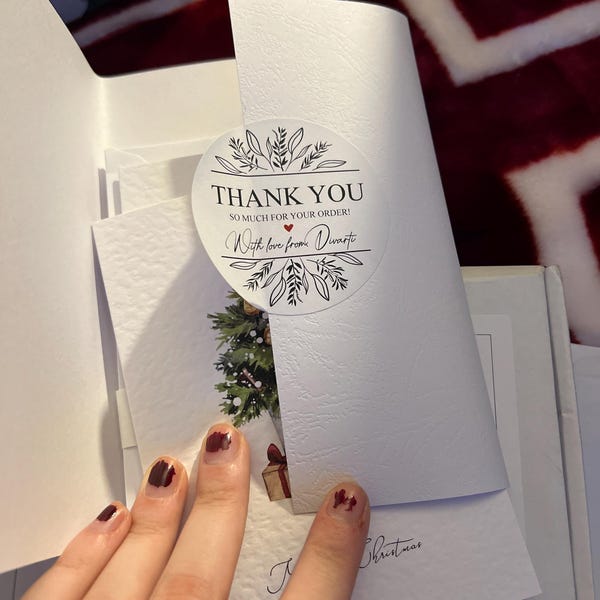 5x Christmas Watercolour Cards, Winter Holidays Card Set, Christmas ...