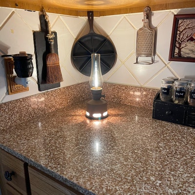 Tubicen Cordless Battery Table Lamp,vintage LED Oil Lamps Lantern,10 ...