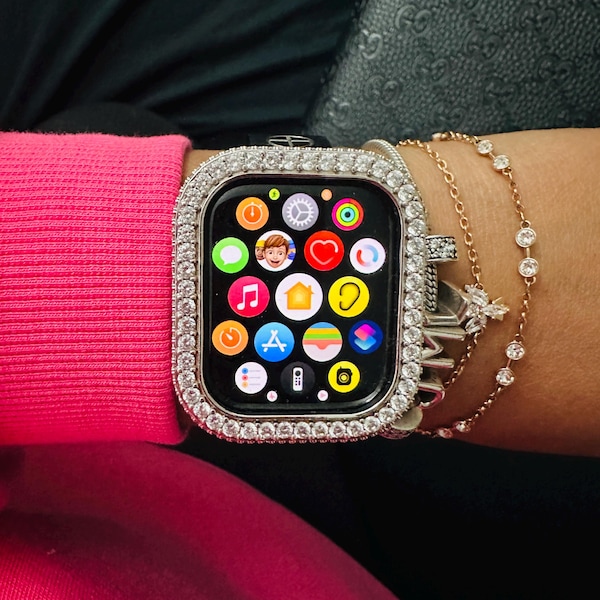 Apple Watch Case Yellow Gold Womens Swarovski Crystals Iwatch Cover ...