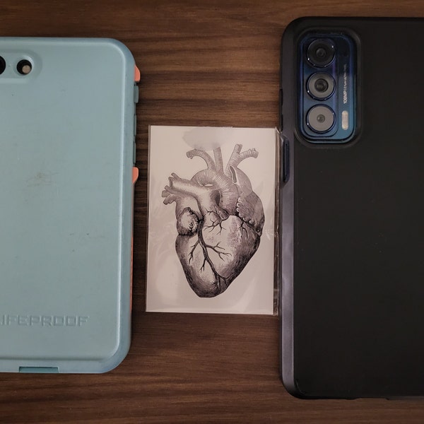 Human Heart Temporary Tattoo | Vintage Temporary Tattoo | Heart ...