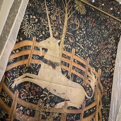 Medieval Tapestry the Unicorn in Captivity Unicorn Tapestry Mythology ...