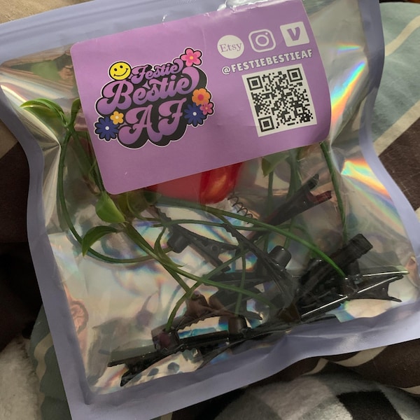 10 Pack Rave Sprouts| Flower Clips| PLUR| Sprout Clips| Ravers| Cute ...