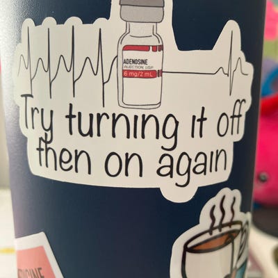 IV Bag Caffeine Medical Sticker Funny Medical Decal Nurse Med Student ...