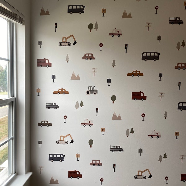 Modern Vehicle Wall Decals, Construction Wall Decals, Traffic Sign ...