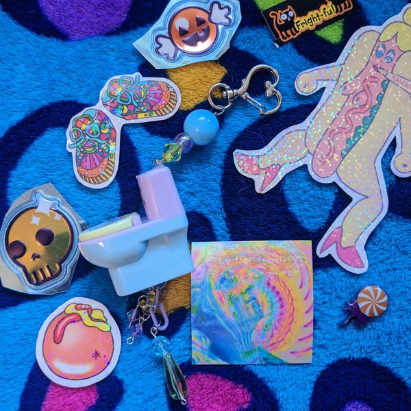 Lovecore Albino Bat Keychain / Wall Hanging Art Valentines Day Keychain ...