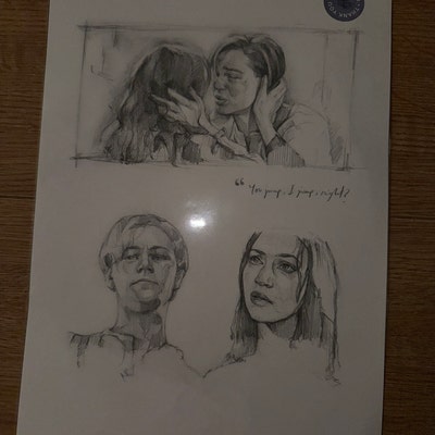 Ron & Hermione: Harry Potter Leviosa scene illustration Art Print ...