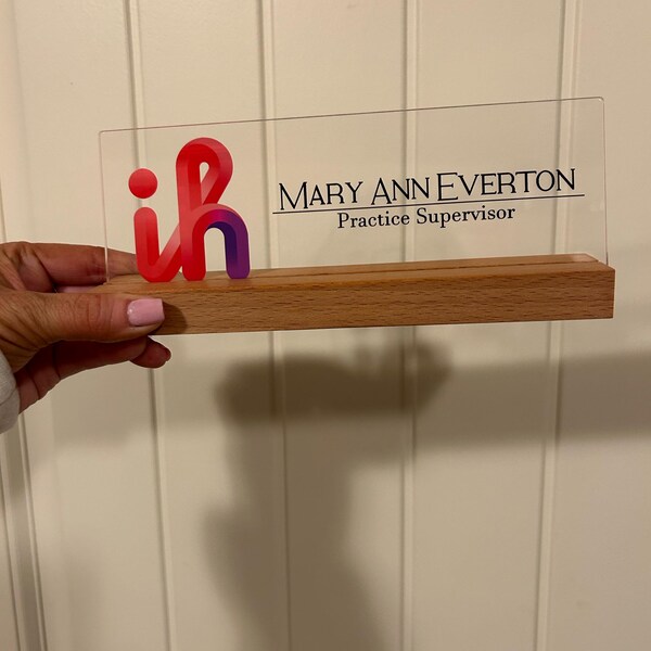 Personalized Wood Name Signs, Decorative Office Accessory, Christmas ...