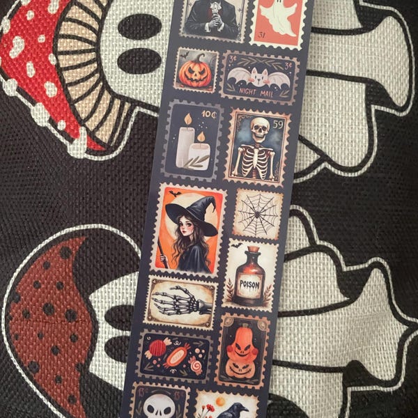 Halloween Bookmark Set – Fall Bookmarks, Cute Spooky Ghosts, Pumpkins ...