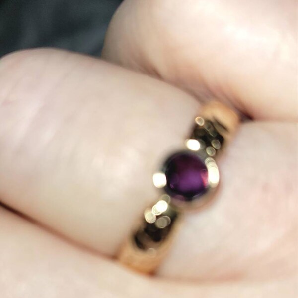 Ammolite and Rutilated Quartz Doublet Ring Sterling Silver Size 6.5 ...