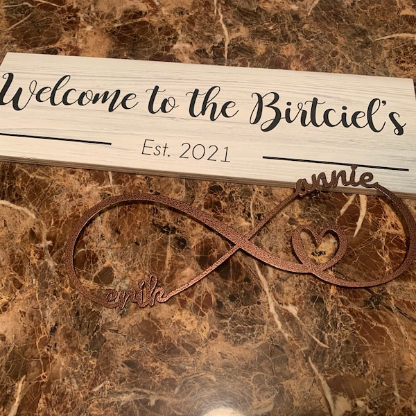 Personalized Welcome Sign, Custom Welcome Sign, Entryway Signs, Wood ...
