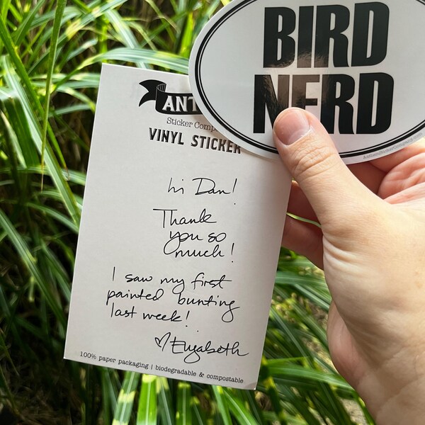 Bird Nerd Vinyl Sticker - Etsy
