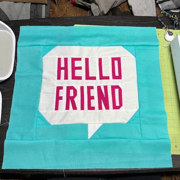 Hello Friend Pillow PDF Pattern - Etsy