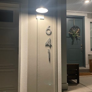 Modern House Numbers Modern Font Recycled Aluminum Set of 4 Numbers 4 ...