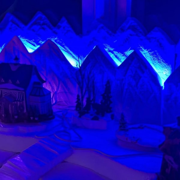 Snowy Mountain for Village Displays- Styrofoam - Etsy